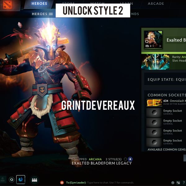 Beli Item Ready Trade Exalted Bladeform Legacy (Arcana Juggernaut) Dota ...