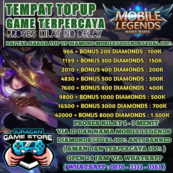 Buy Gift Item DAFTAR HARGA DIAMOND MOBILE LEGENDS MURAH DAN TERPERCAYA ...