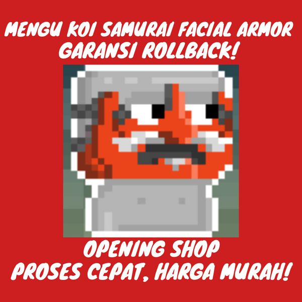 Beli Item MENGU KOI SAMURAI FACIAL ARMOR Growtopia Terlengkap dan ...