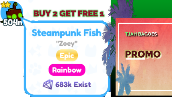 Buy Item (500M+) Rainbow Steampunk Fish FREE 2 RB Robot- Pet Simulator ...