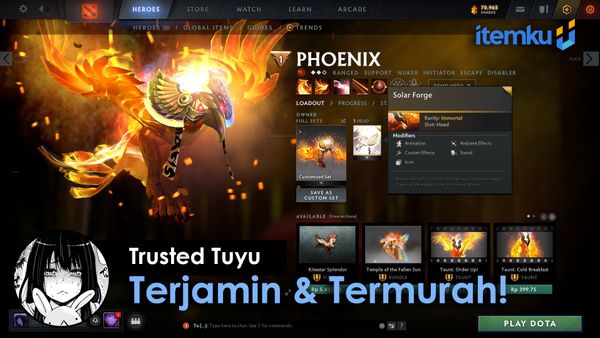 Buy Item Gift Solar Forge (Immortal Phoenix) Dota 2 1483670 | itemku