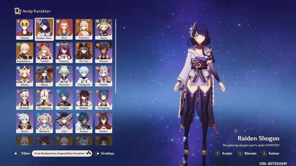 Beli Akun 7 B5 Kazuha, Yoimiya, Shogun, Mona, Hutao, 2 Weapon B5 Genshin Impact Terlengkap dan ...