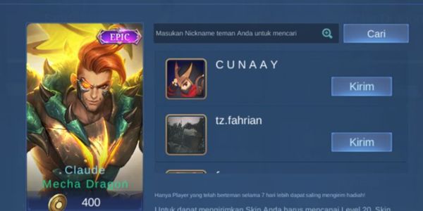 Beli Skin Mecha Dragon (Epic Skin Claude) Mobile Legends Terlengkap dan ...