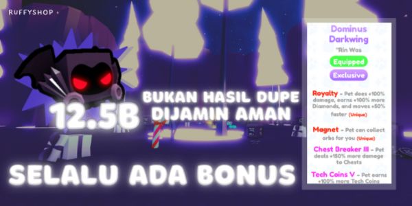 Beli Item (Exclusive) Dominus Darkwing Pet Simulator X Roblox ...