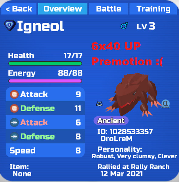 Beli Item Gleaming Igneol 6x40 UP - Loomian Legacy Roblox Terlengkap ...