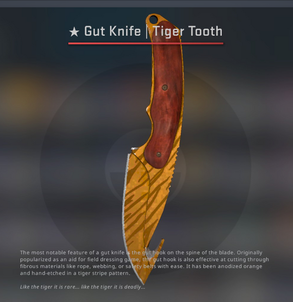 Beli Item Ready Trade Gut Knife Tiger Tooth (Factory New) Counter ...