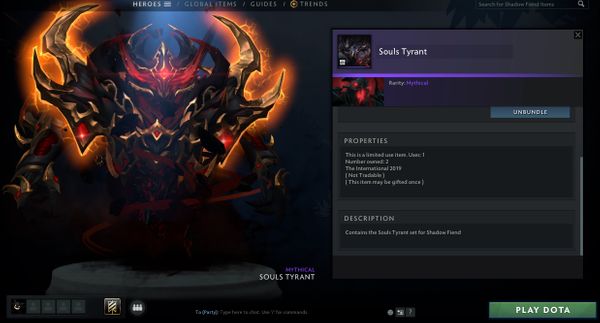 Beli Item Gift Souls Tyrant (Shadow Fiend Set) Dota 2 Terlengkap dan ...