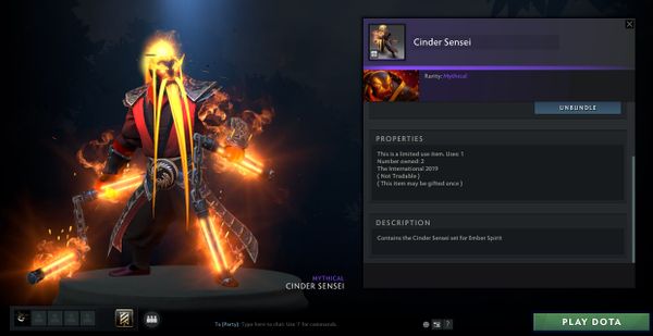 Beli Item Gift Cinder Sensei (Ember Spirit Set) Dota 2 Terlengkap dan ...