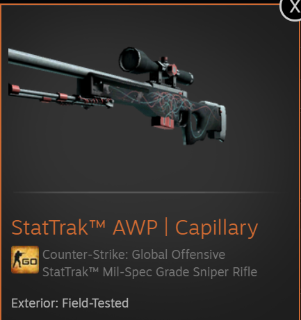 Beli Item Ready Trade StatTrak™ AWP | Capillary Counter Strike 2 ...