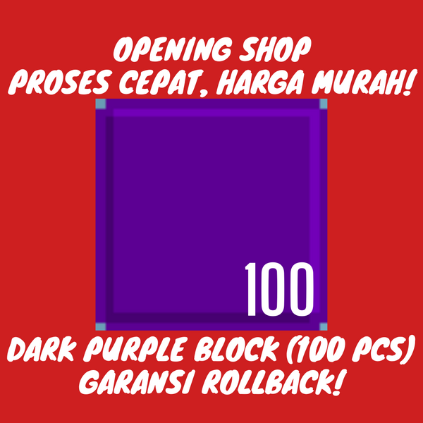 Buy Item DARK PURPLE BLOCK (100 PCS) Growtopia 1144573 | itemku