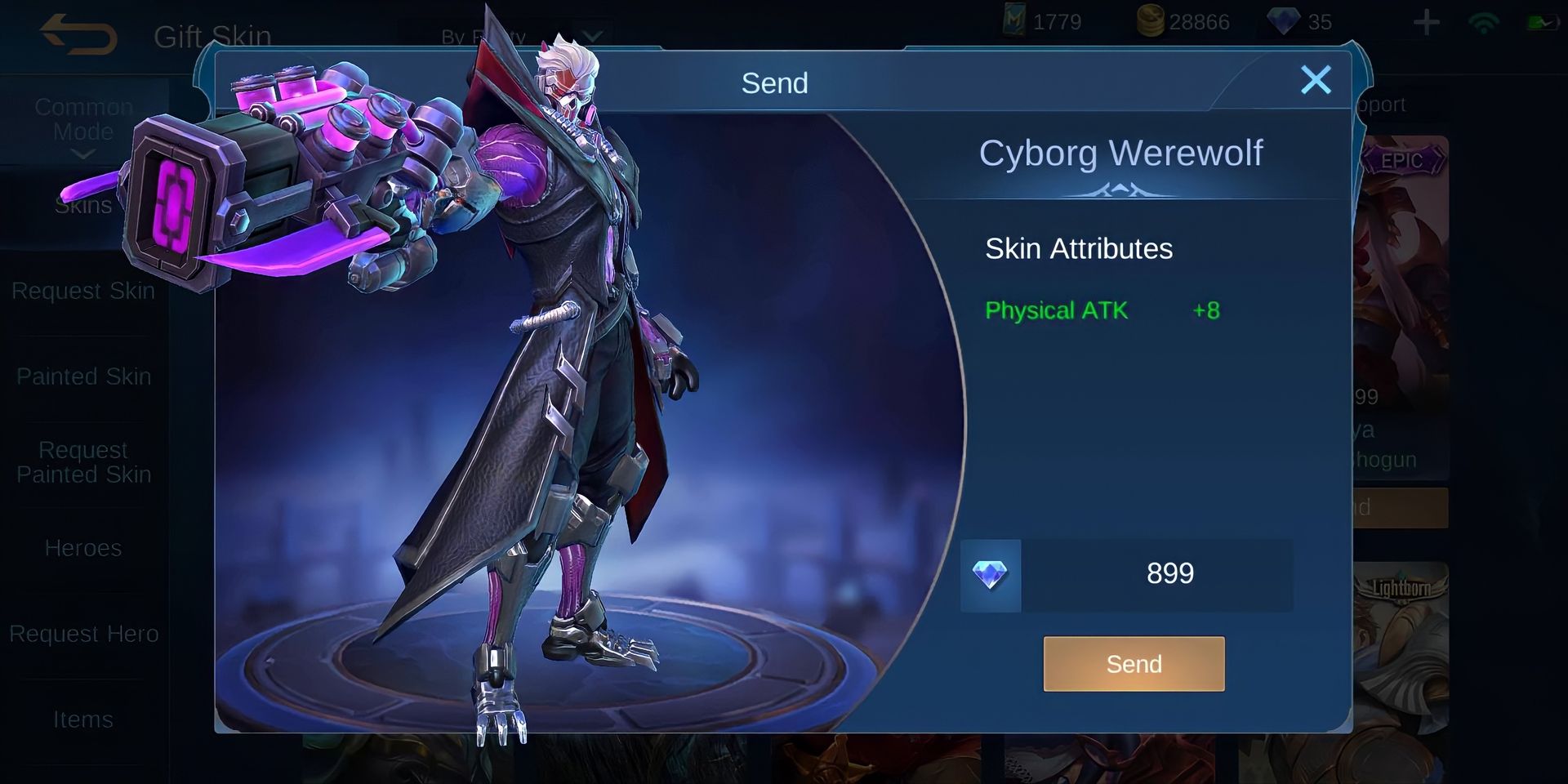 Jual Cyborg Werewolf (Epic Skin Roger) dari MZGuard Store | itemku