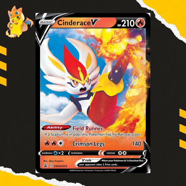 Beli Card Code Cinderace V - SWSH015 Pokemon Trading Card Game Online ...