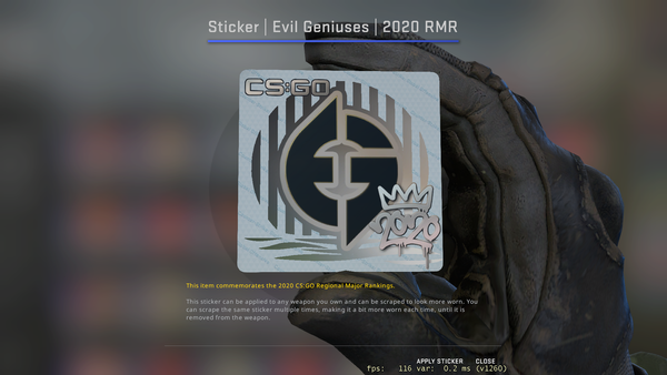 Beli Item Ready Trade Sticker | Evil Geniuses | 2020 RMR Counter Strike 2 Terlengkap dan ...