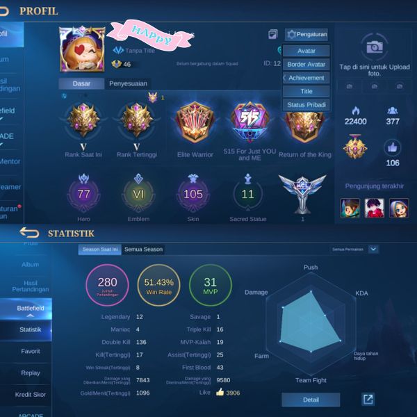 Buy Account Cheap Sultan Emblem Max, Otw Skin Legend | Epic Skins 3 ...