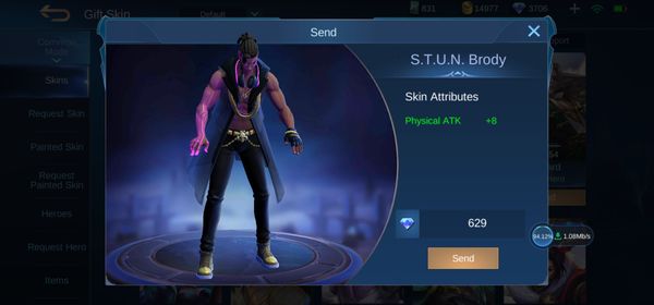 Buy Skin S.T.U.N (Epic Skin Brody) Mobile Legends 1188234 | itemku