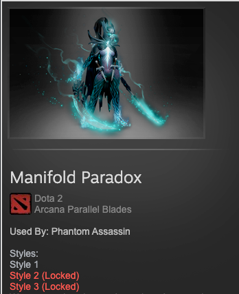 Buy Item Ready Trade Manifold Paradox (Arcana Phantom Assassin) Dota 2 1229090 | itemku