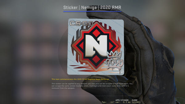 Beli Item Ready Trade Sticker | Nemiga | 2020 RMR Counter Strike 2 ...
