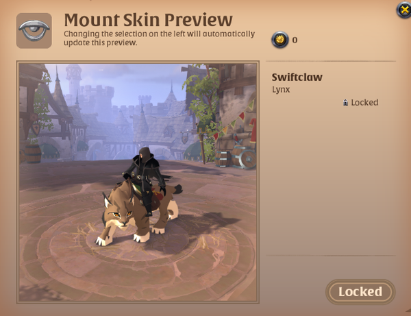 Beli Mount Skin Mount Swiftclaw Skin : Wild Lynx Albion Online ...