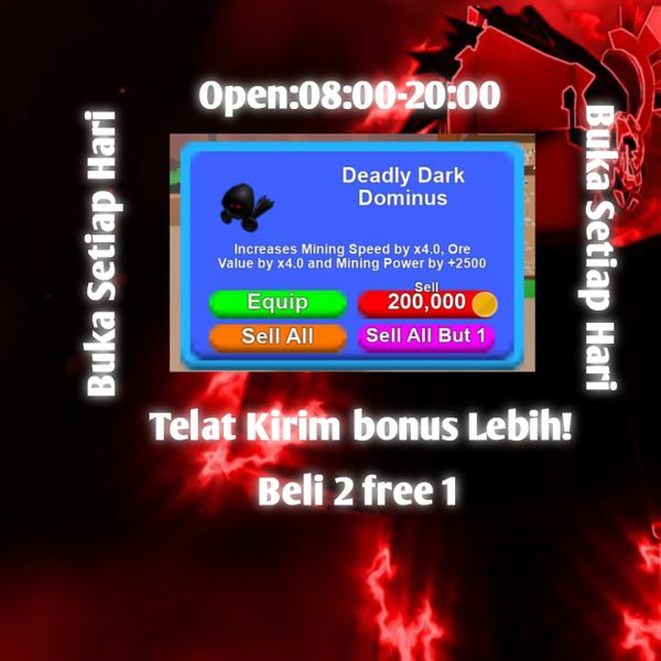 Buy Item Deadly Dark Dominus - Mining Simulator Roblox 1261168 | itemku
