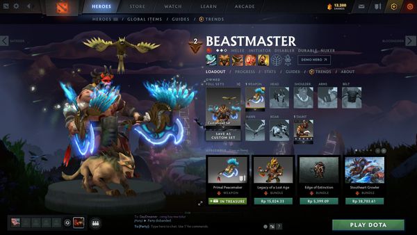 Beli Item Gift Primal peacemaker (immortal beastmaster) Nemestice 2021 ...
