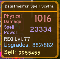 Buy Item Beastmaster Spell Scythe (Legendary) | Dungeon Quest King's ...