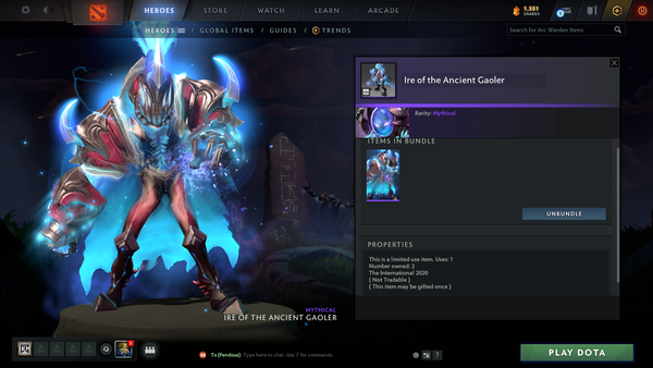 Beli Item Gift Ire of the Ancient Gaoler (Bundle Arc Warden Collector's ...