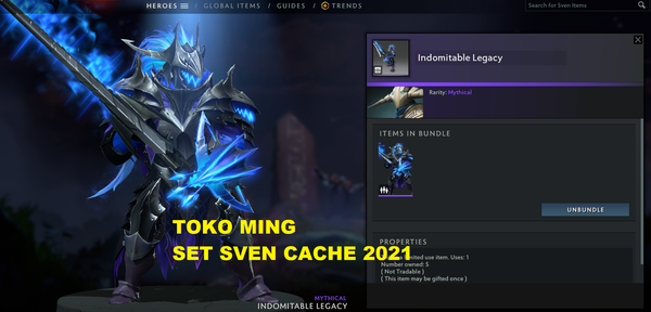 Buy Item Gift Indomitable Legacy (Sven Collector Cache 2021) Dota 2 ...