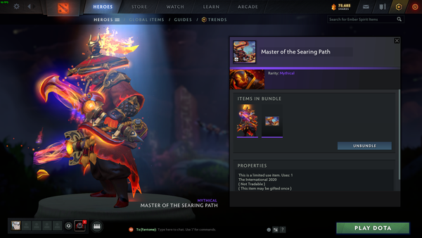 Beli Item Gift Master of the Searing Path (Ember Spirit Collector's ...