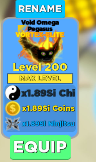 Beli Item Void Omega Pegasus Lvl Max (Vortex-Elite) Pet Ninja Legends ...