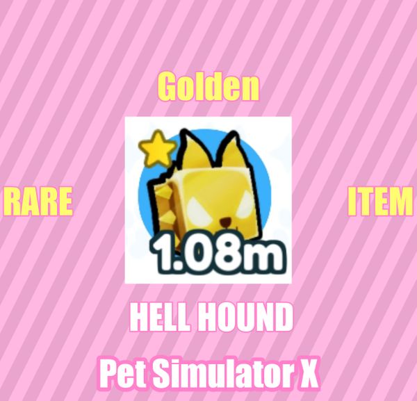 Beli Item Golden HellHound + bonus •|• Pet Simulator x Roblox ...