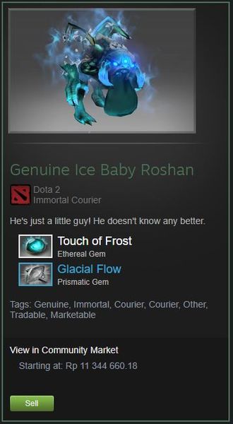 Beli Item Ready Trade Ice Baby Roshan (Courier) Dota 2 Terlengkap dan ...
