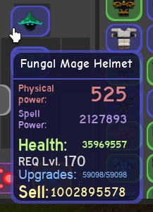 Buy Item Dungeon Quest - Fungal Mage Set Roblox 1397516 | itemku