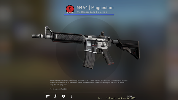 Buy Item Ready Trade M4A4 | Magnesium Counter Strike 2 1411411 | itemku