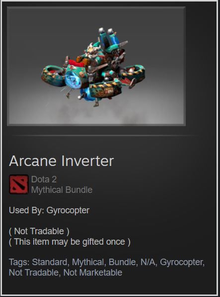 Buy Item Gift Gyrocopter(Arcane Inverter) Dota 2 1417576 | itemku