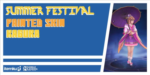 Buy Skin Pink Summer Festival (Painted Skin Kagura) Mobile Legends ...