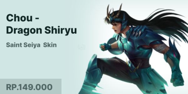 Buy Skin CHOU DRAGON SHIRYU ( CHOU SAINT SEIYA SKIN) Mobile Legends ...