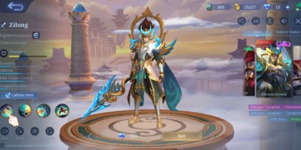 Beli Skin Glorious General (Epic Skin Zilong) Mobile Legends Terlengkap ...