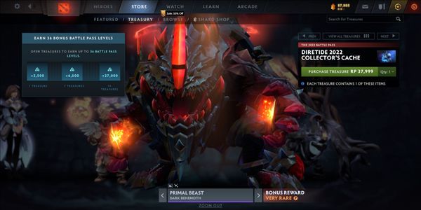 Beli Item Gift Dark Behemoth (Primal Beast Set Diretide Collector's ...