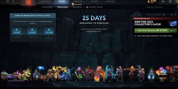 Beli Item Gift Paket 14 Set Normal + 2 Rare + Primal Beast Set Diretide Collector's Cache 2022 ...