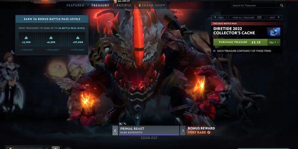 Beli Item Gift Dark Behemoth (Primal Beast) Collector's Cache 2022 Dota ...