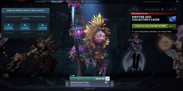 Beli Item Gift Deathstitch Shaman (Witch Doctor Set Diretide Collector ...