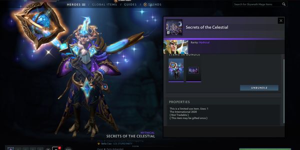 Beli Item Gift Secrets of the Celestial (Bundle Skywrath Mage Collector ...