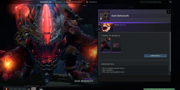 Beli Item Gift Dark Behemoth (Primal Beast) Very Rare Collector's Cache ...