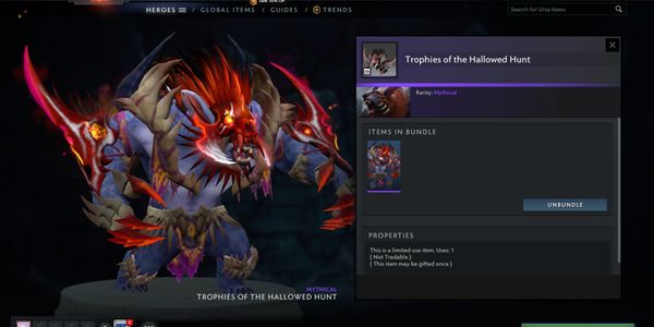 Beli Item Gift Trophies of the Hallowed Hunt (Ursa Collector Chace 2022 ...