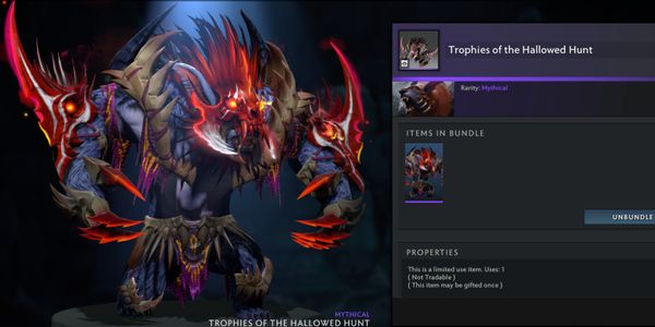 Beli Item Gift Trophies of the Hallowed Hunt (Ursa Set Diretide's 2022 ...