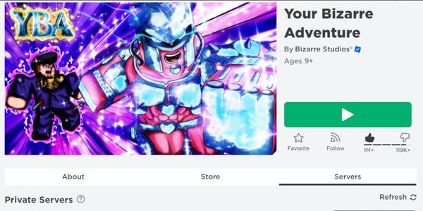 Buy Item private private server (yba) read description RBL 2107407 | itemku