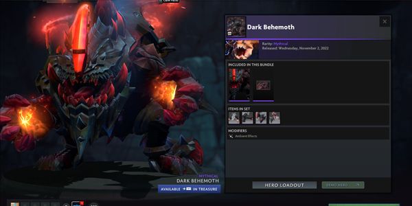Beli Item Gift Dark Behemoth (Primal Beast Set) Collector Cache TI11 ...