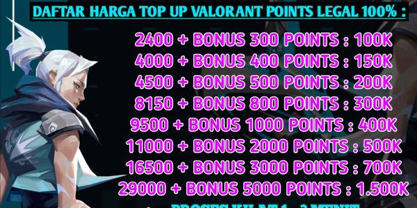 Beli Redeem Code TOP UP 4000 + BONUS 400 VALORANT POINTS / POINTS ...