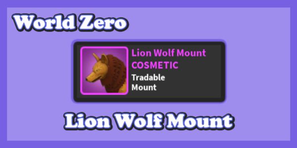 Beli Item Lion Wolf Mount | World Zero Roblox Terlengkap dan Termurah ...