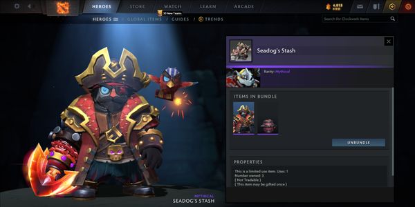 Beli Item Gift Seadog's Stash (Clockwerk Diretide 2022 Collector's ...